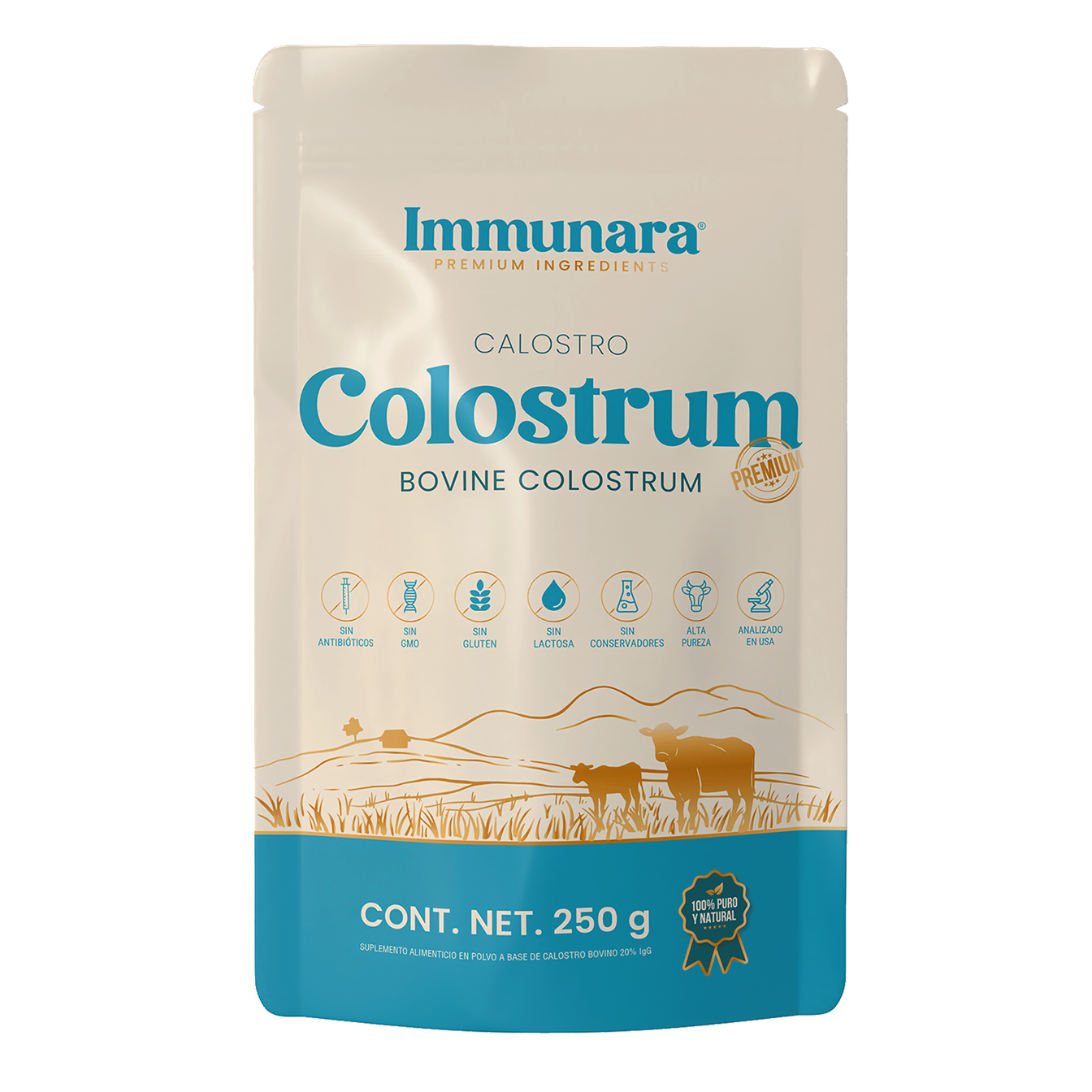 Calostro bovino 100 % puro | Immunara Premium Ingredients®